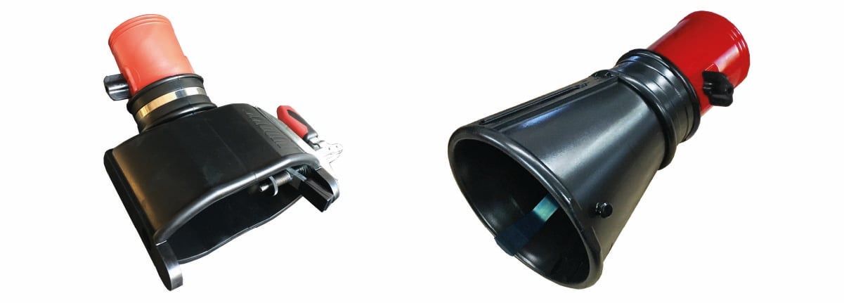 Exhaust gas extraction nozzle: models and tips