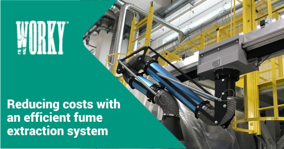 Reducing costs with an efficient fume extraction system